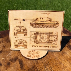 Laser Engraved Historical Military Tank Schematics/technical Drawings ...