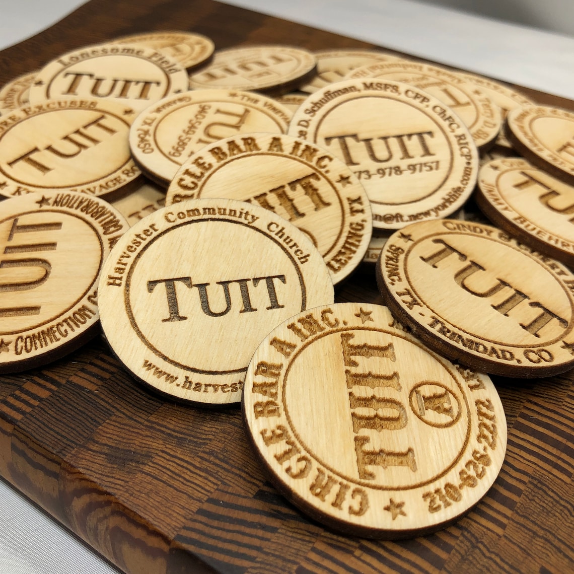 100 Custom Round Tuit Tokens - Your Company or Church Name and Message ...