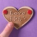 5 Braille Valentines Wooden Hearts With LOVE, Gift for the Visually ...