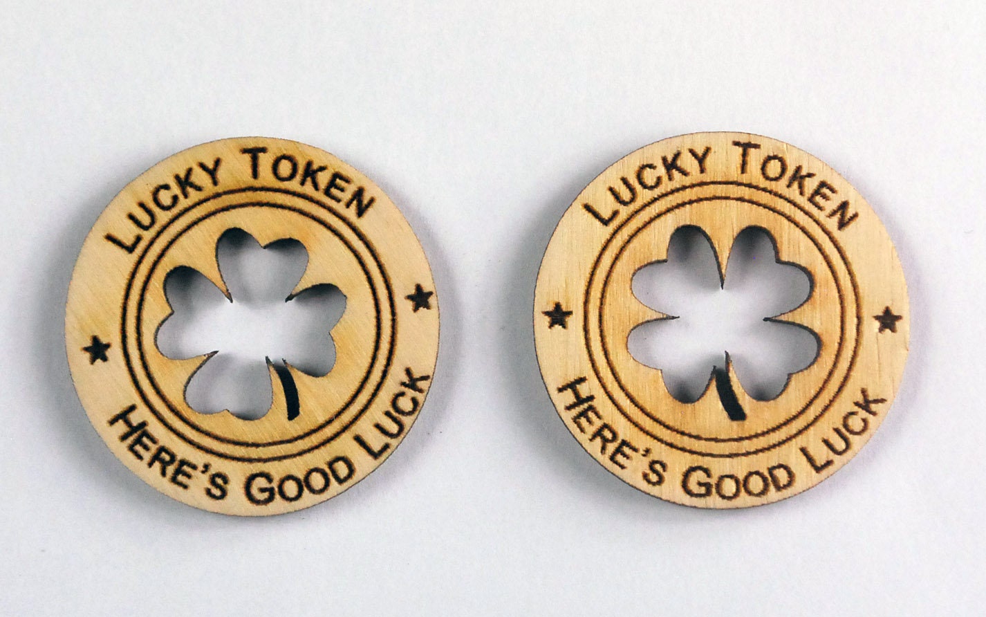 25 Wooden Lucky Tokens Laser Engraved | Etsy