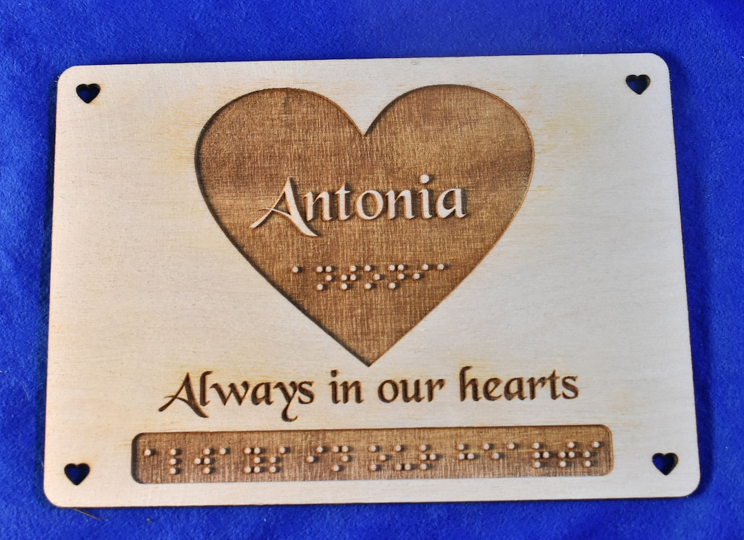 Personal Valentines Card in Braille - Gift for the Visually Impaired ...