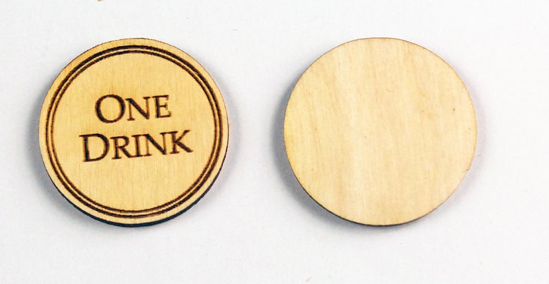 100 Wooden Drink Tokens Laser Engraved One Side Blank - Etsy