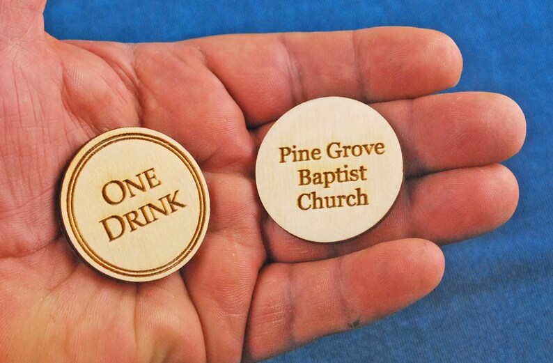 100 Custom Drink Tokens Laser Engraved | Etsy