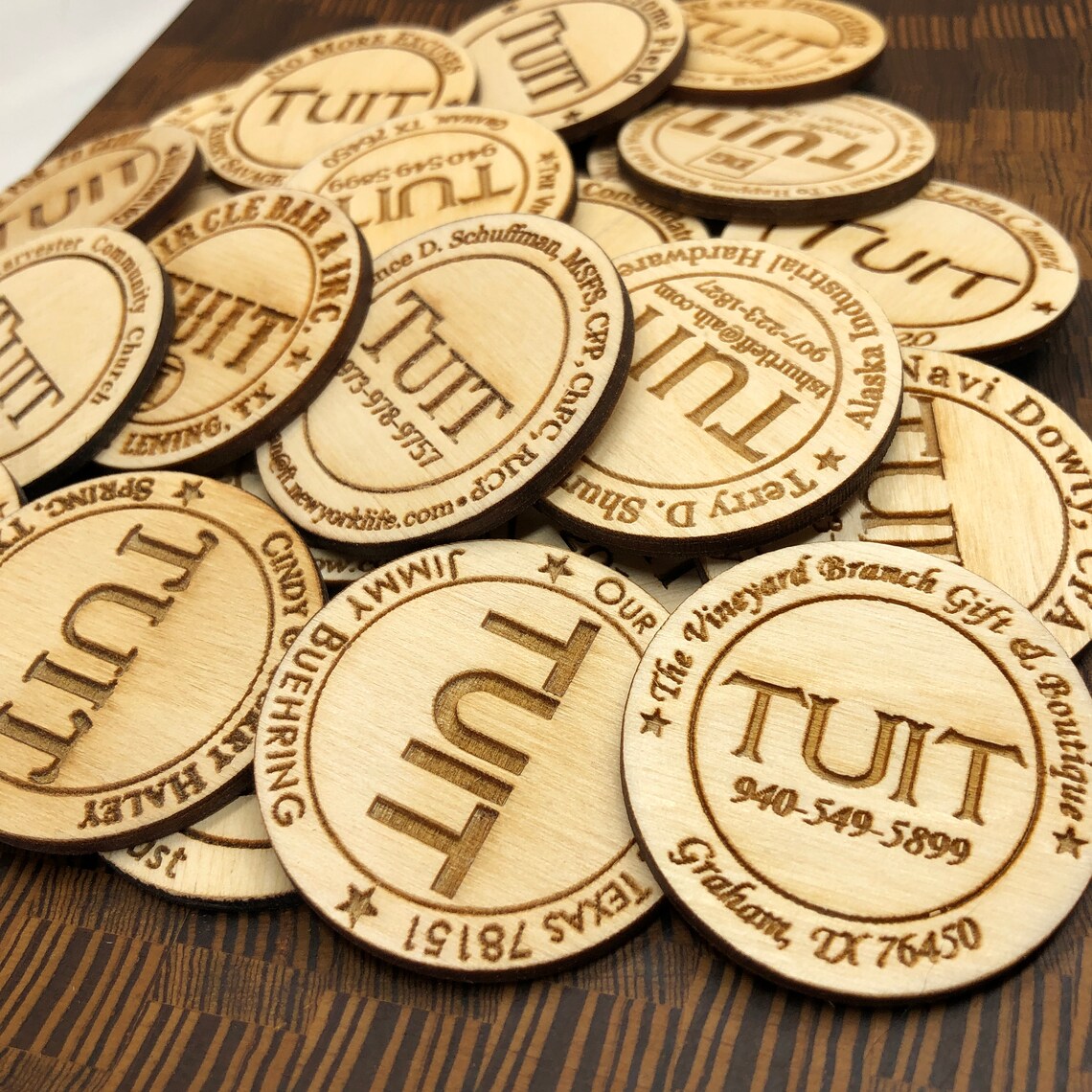 100 Custom Round Tuit Tokens Your Company or Church Name and - Etsy