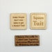 25 Square Tuit . Laser Engraved Wood Token - Etsy
