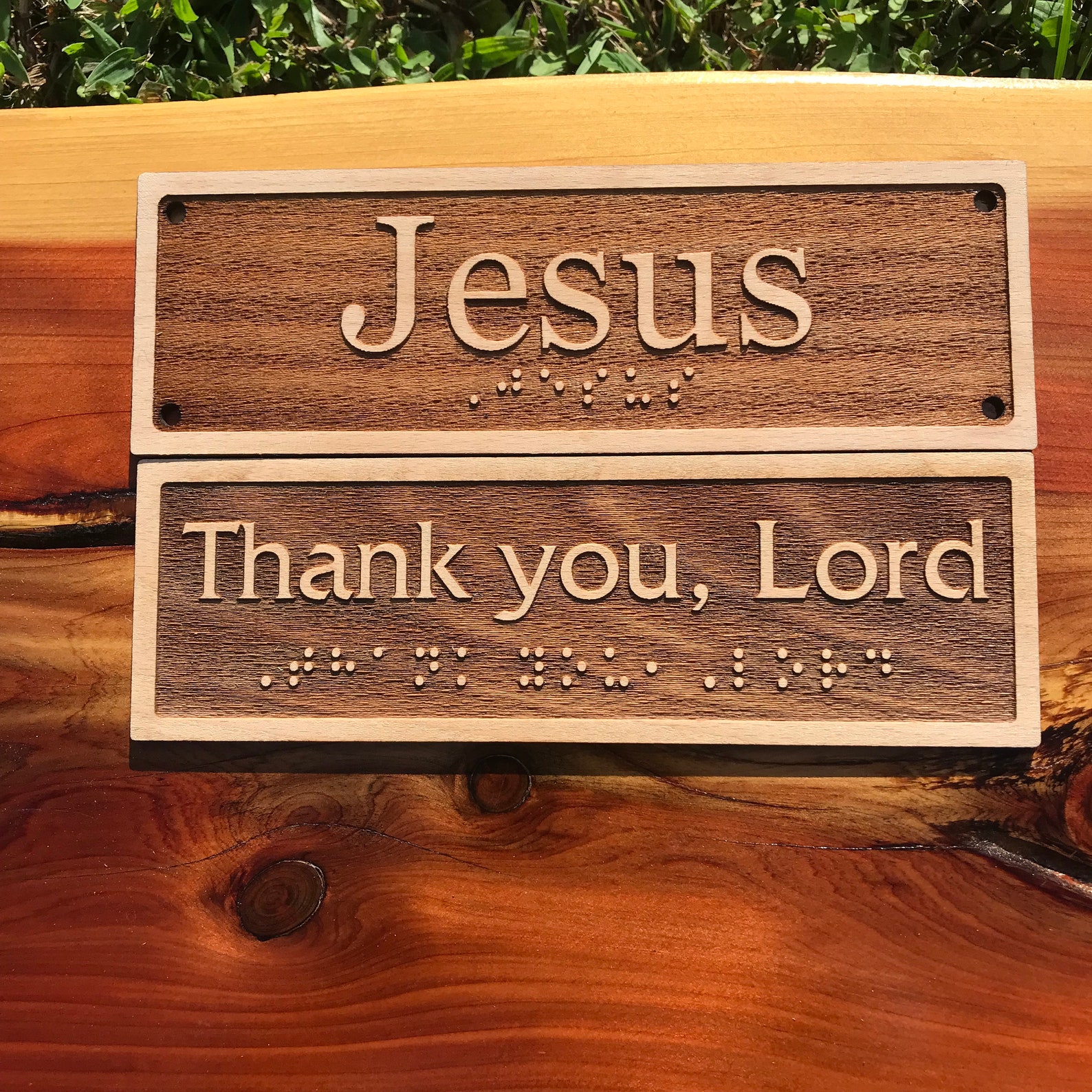 Elegant Wooden Braille Signs (gifts for the Visually Impaired) - Etsy
