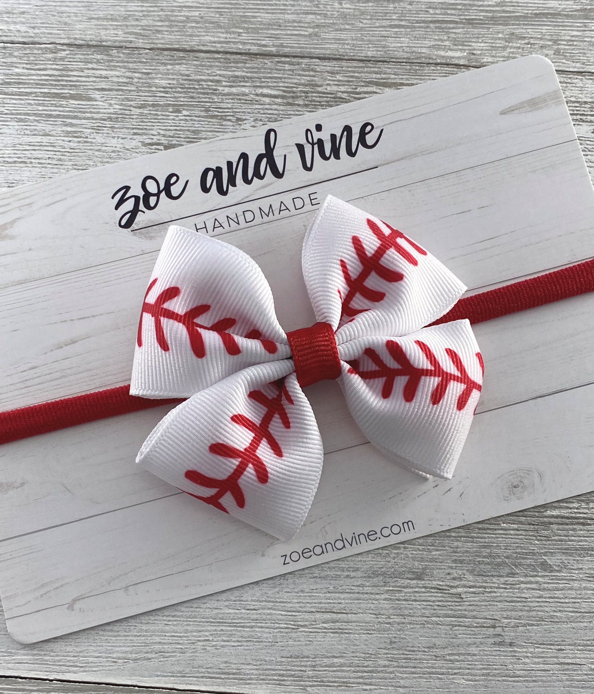 Baseball Headband Baseball Bow Baseball Hair Bow Baseball - Etsy