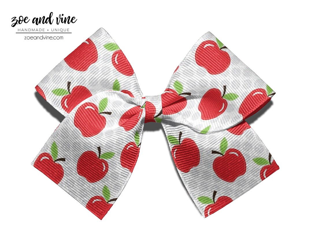 Apple Bow, Apple Headband, Back to School Bow, Back to School Headband ...