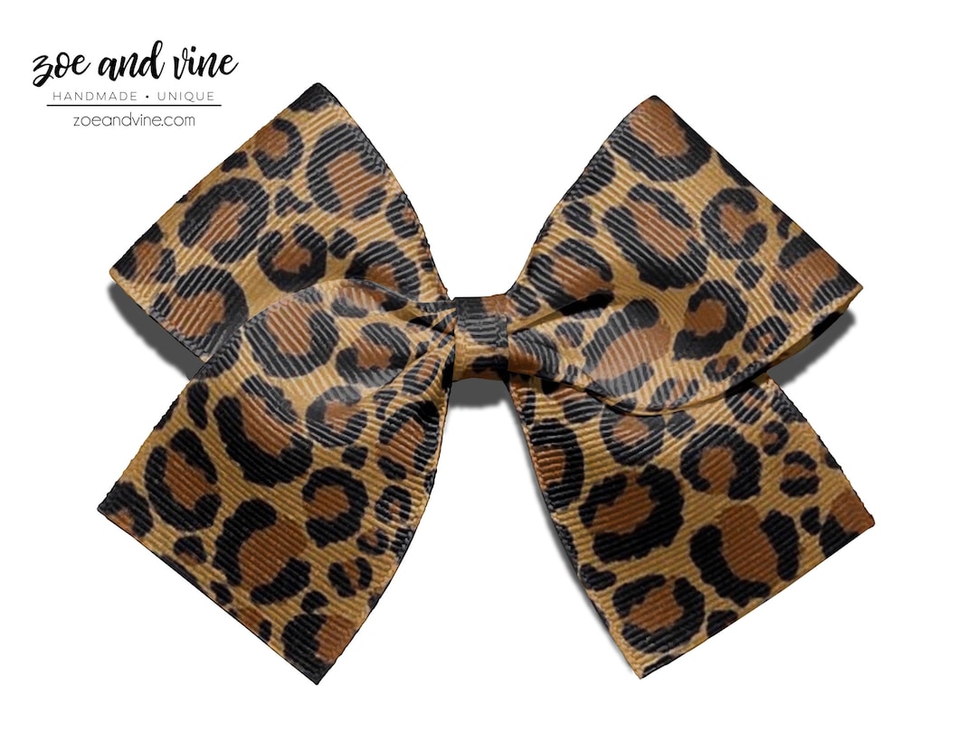 Leopard Print Bow, Leopard Hair Bow, Leopard Print Headband, Leopard ...