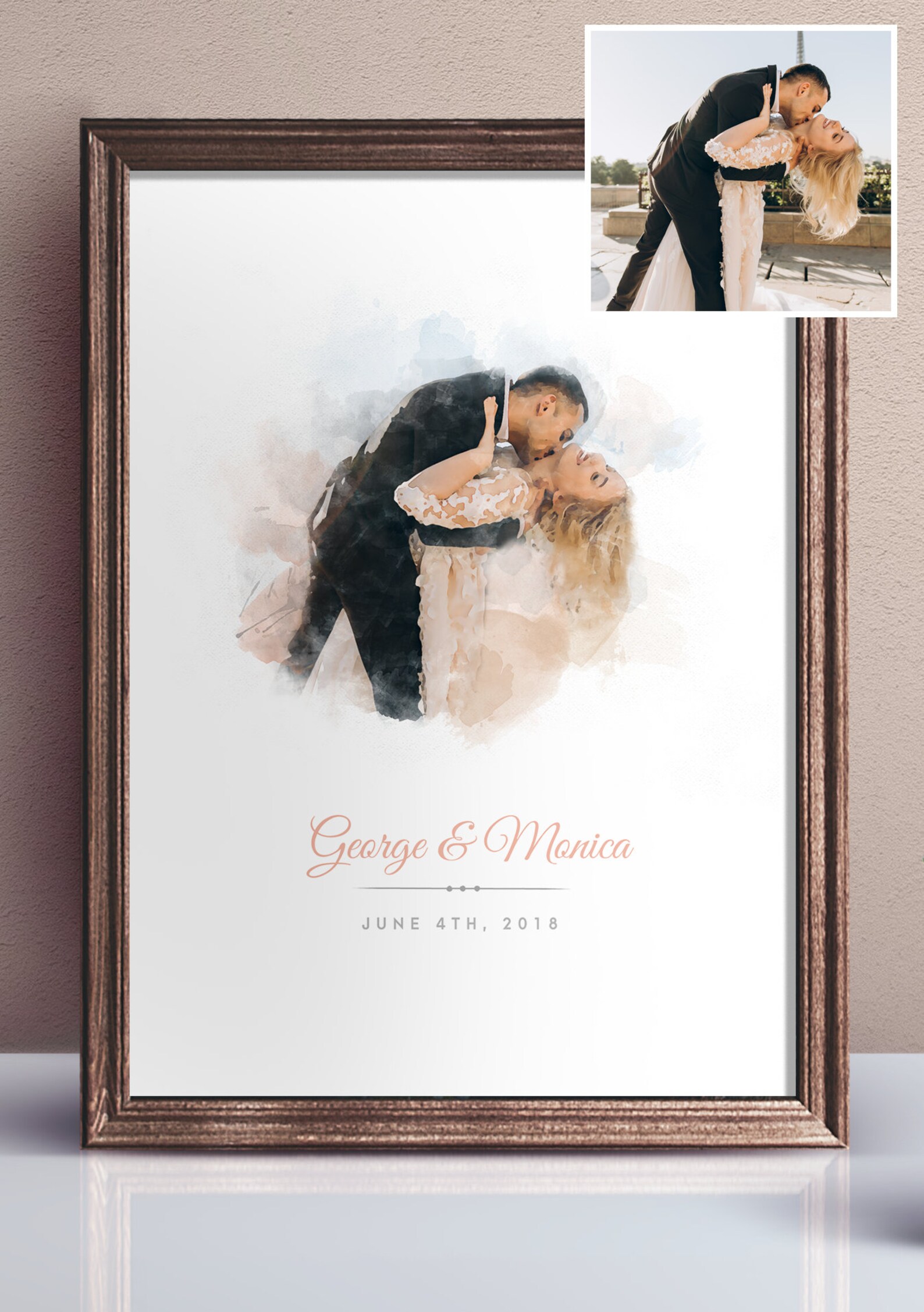 Custom Wedding Portrait Painting From Photo Custom Portrait - Etsy