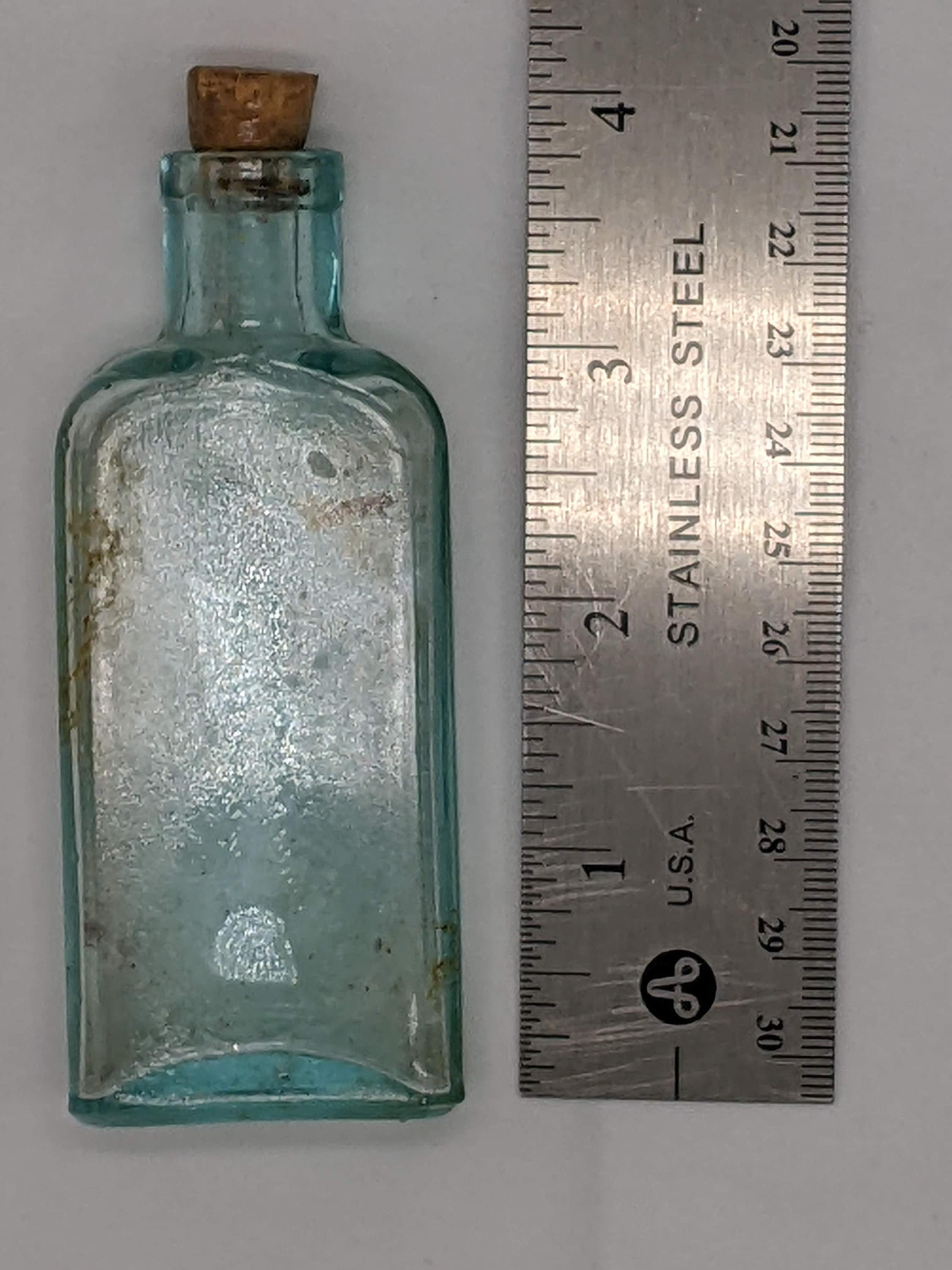 1920's Light Aqua Blue 3 in 1 Oil Bottle - Etsy