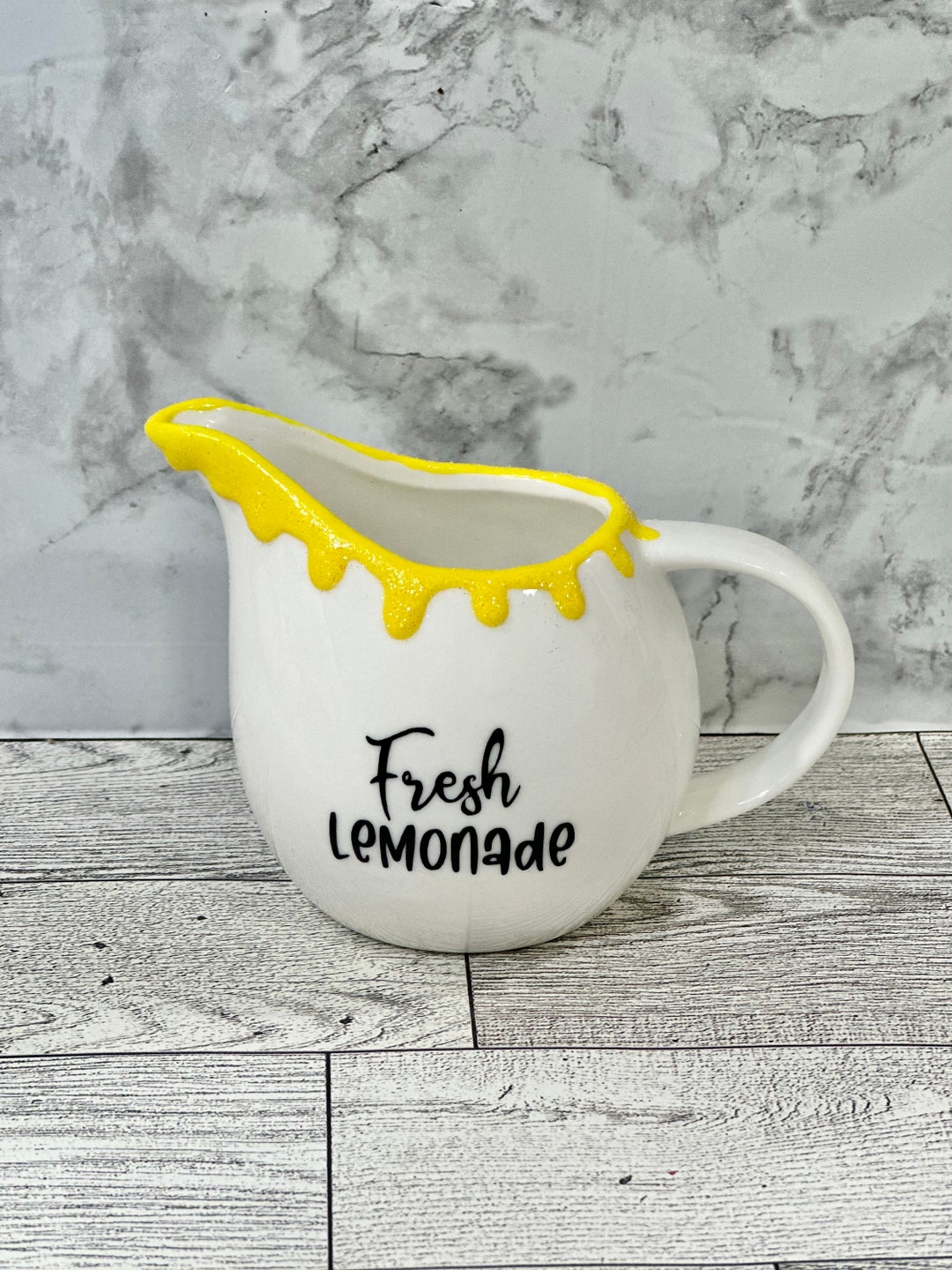 Mini Pitcher, Lemonade Pitcher, Lemon, Lemon Decor, Lemon Pitcher ...