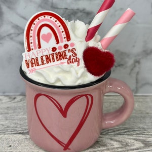 Valentines, Valentine’s Day, Valentine’s Day Decor, Mini Mug Decor ...