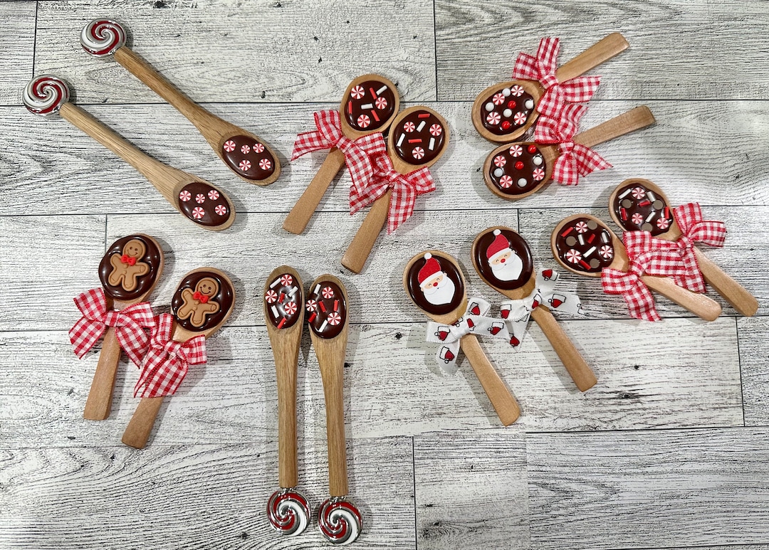Mini Christmas Spoons | Christmas Tiered Tray Decor | Mini Spoons ...