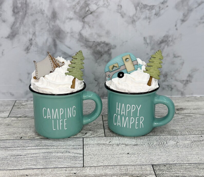 Camping Camping Decor Happy Camper Tent Camping Life Mini - Etsy