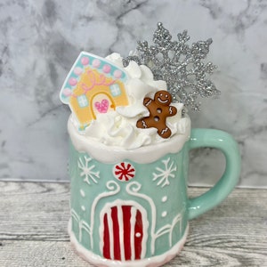 Christmas, Mini Mug Decor, Gingerbread, Christmas Mug, Christmas Decor ...