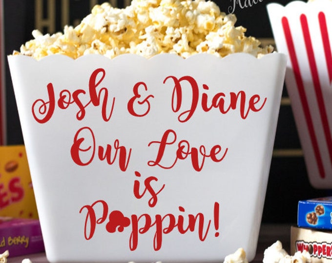 Personalized What's Poppin Giraffe Popcorn Tub Custom - Etsy