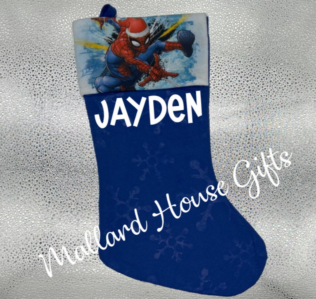 Personalized Spiderman Christmas Stocking - Etsy