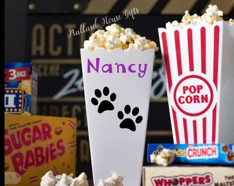 Personalized Popcorn Tub Name Only Individual Size Custom - Etsy