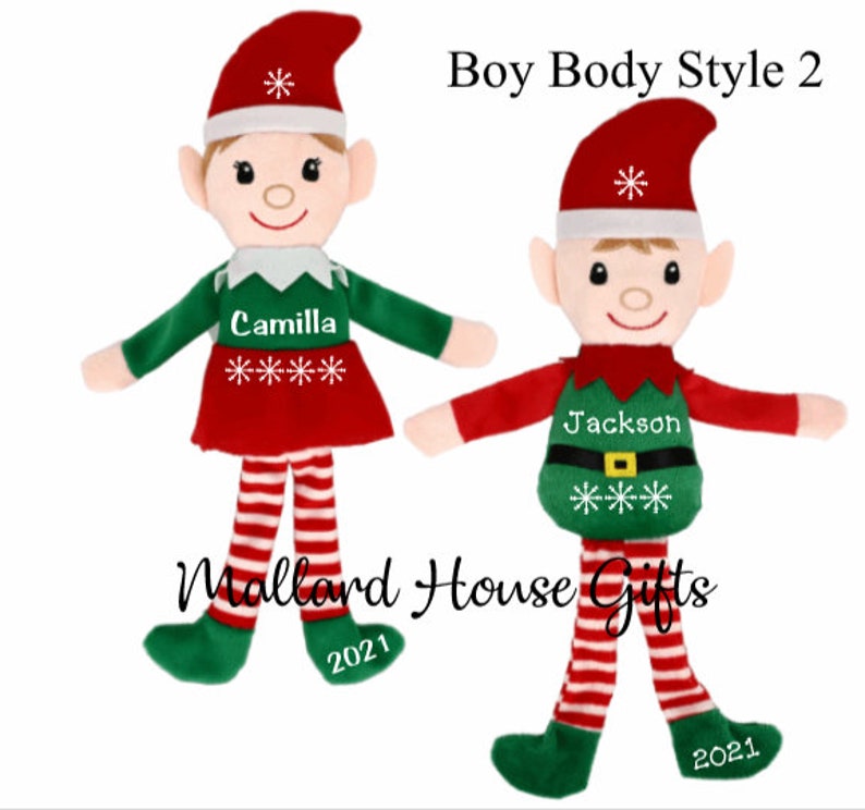 Personalized Christmas Elves Boy Elf Girl Elf Holiday Elves | Etsy