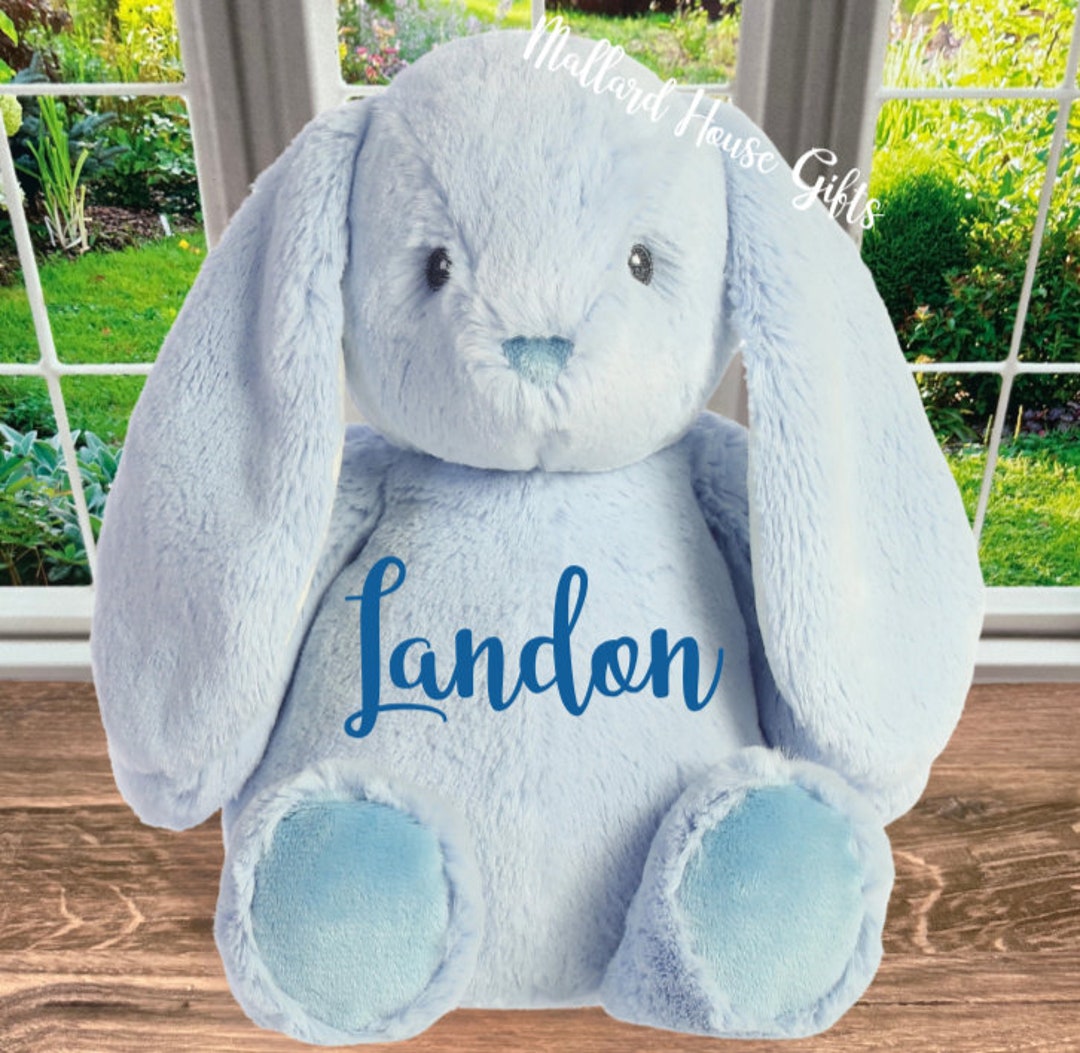 Personalized Bunny Blue Bunny Rabbit Valentine's Day Bunny Easter Bunny ...