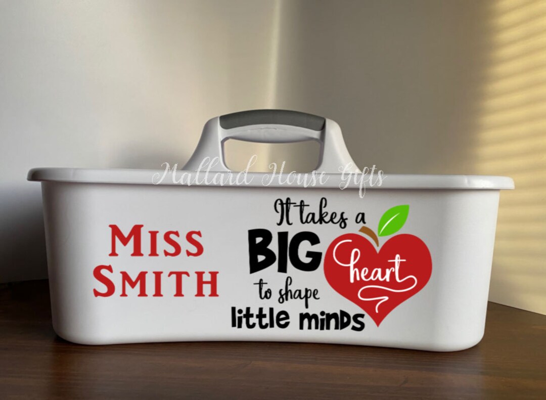 LARGE Personalized Teacher Caddy SIX DESIGNS Teacher Desk Organizer ...