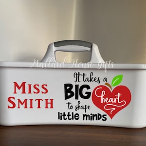 LARGE Personalized Teacher Caddy SIX DESIGNS Teacher Desk Organizer ...