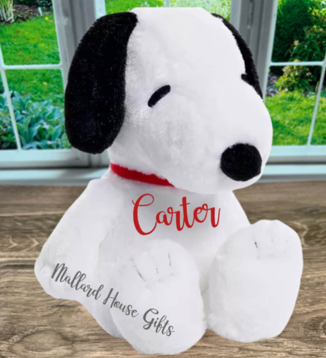 Personalized Snoopy Plush Snoopy Peanuts - Etsy