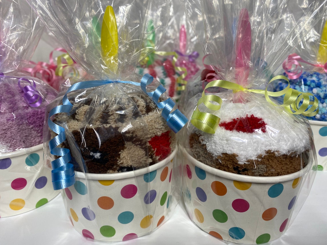 Fuzzy Sock Cupcakes Fuzzy Sock Sundae Valentine's Day Birthday ...