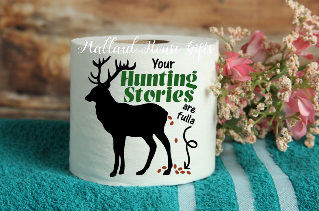 Toilet Paper Gag Gift Hunting Stories Funny Toilet Paper Bathroom Decor ...