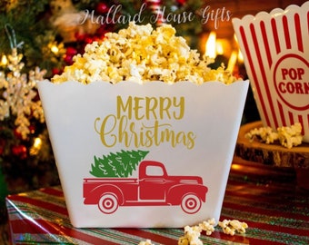 Custom Hallmark Movies Popcorn Tub Red Truck 56 Ford Party Favor Custom ...