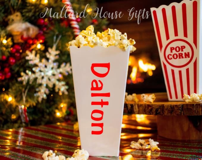 Personalized Popcorn Tub Custom Popcorn Tub Party Favor Custom Popcorn ...