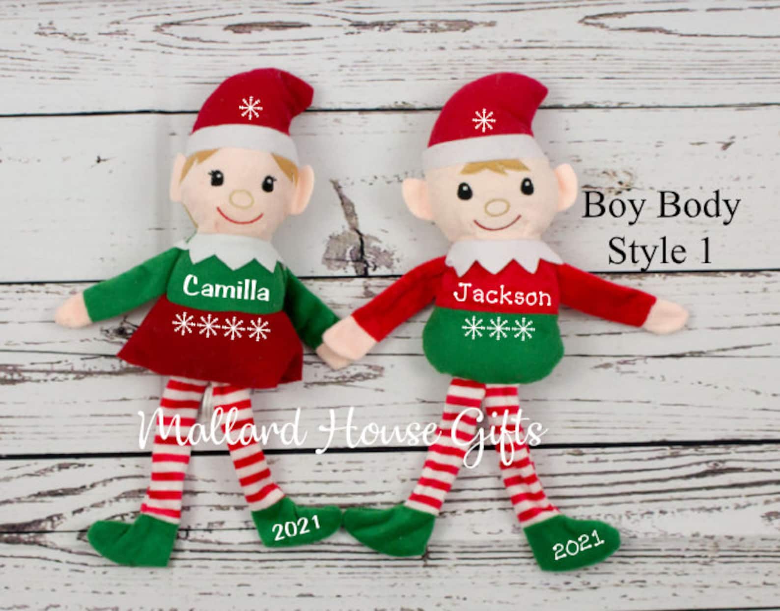 Personalized Christmas Elves Boy Elf Girl Elf Holiday Elves - Etsy
