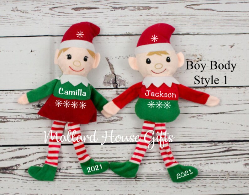 Personalized Christmas Elves Boy Elf Girl Elf Holiday Elves | Etsy