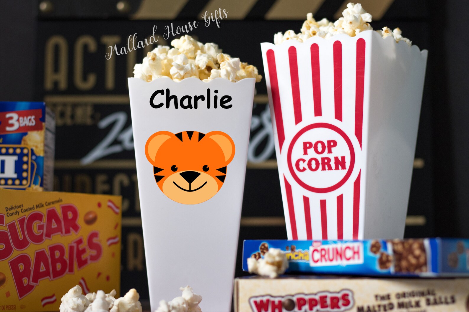 Personalized Tiger Popcorn Tub Individual Size Custom Popcorn - Etsy