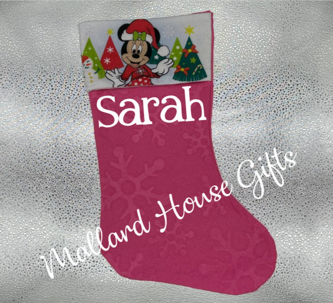 Personalized Minnie Mouse Christmas Stocking - Etsy