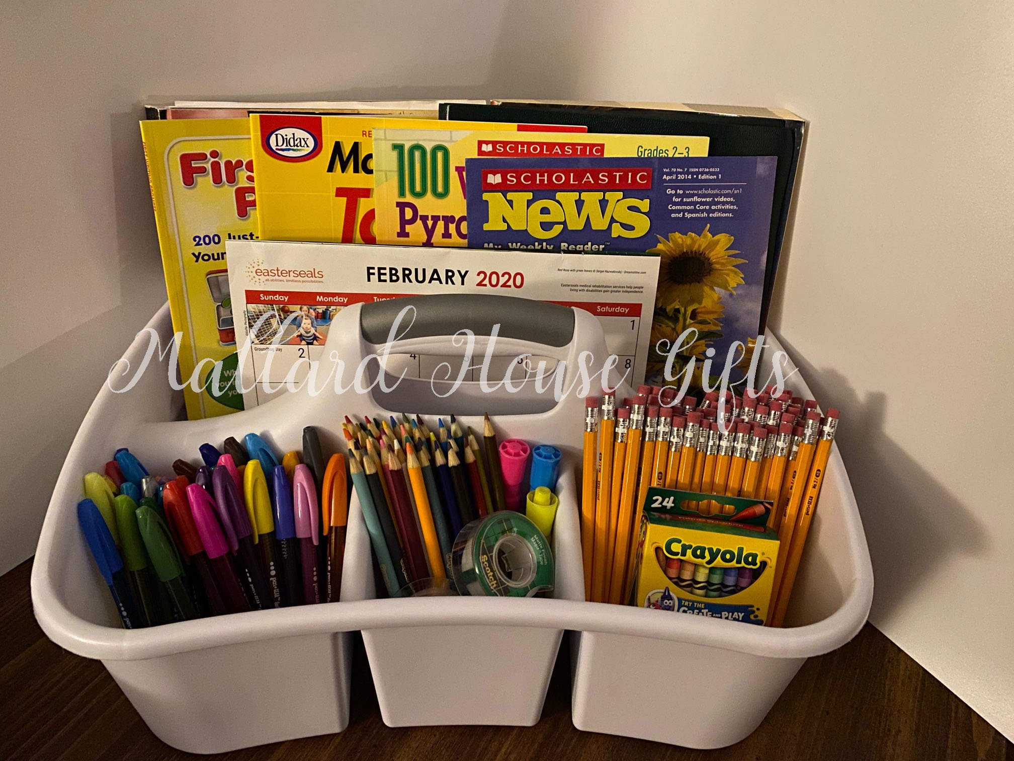 LARGE Personalized Teacher Caddy SIX DESIGNS Teacher Desk Organizer ...