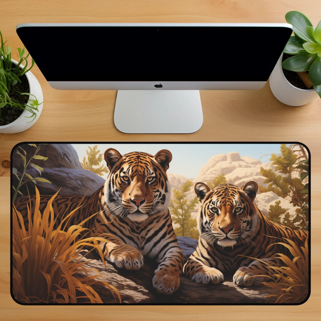 Bengal Tiger Desk Mat, Nature Desk Mat, Big Cat Desk Mat, Tiger Desk ...