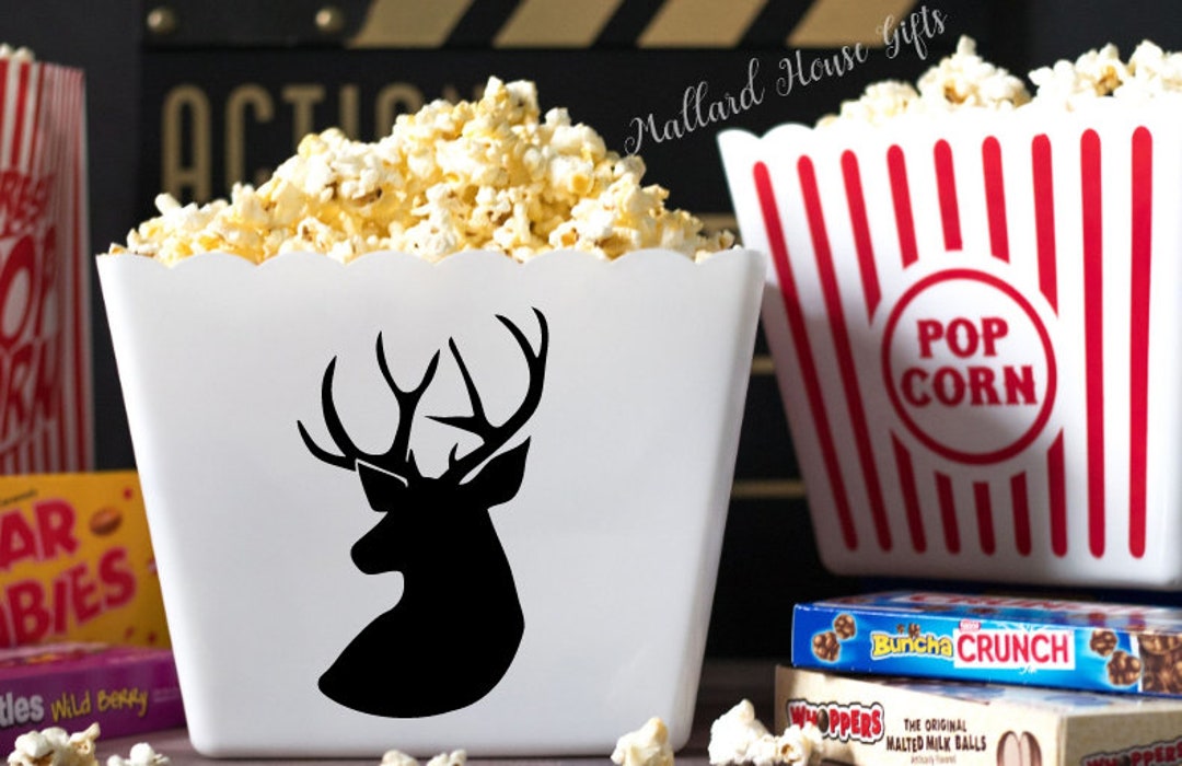 Personalized Popcorn Tub Big Buck Deer Hunting Dad Step Dad Father's ...