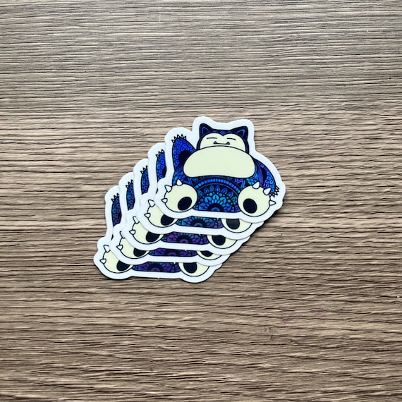 Holographic Snorlax Pokémon Mandala Sticker - Etsy