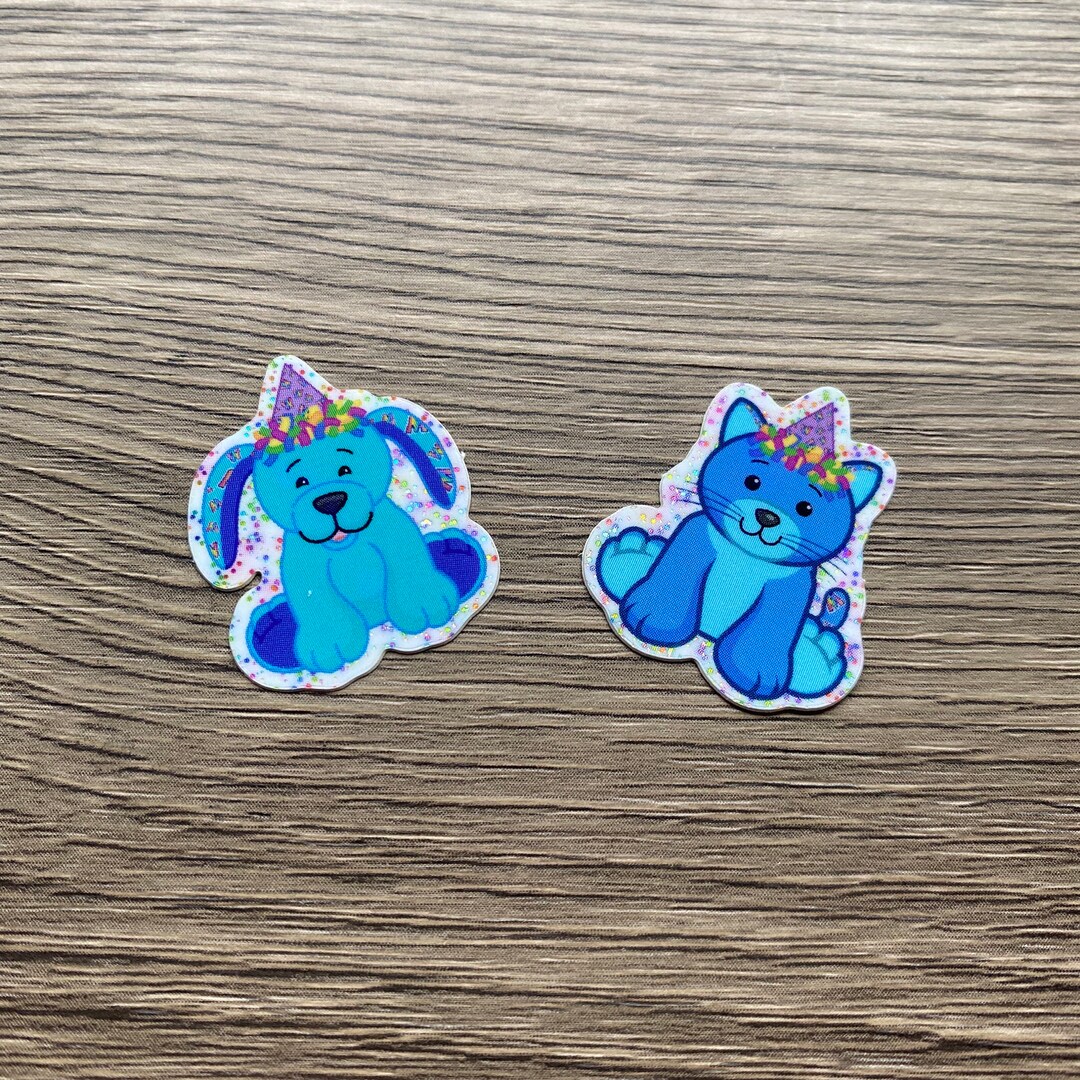 Holographic Webkinz Day Magic W Pup & Cat Celebration Stickers - Etsy