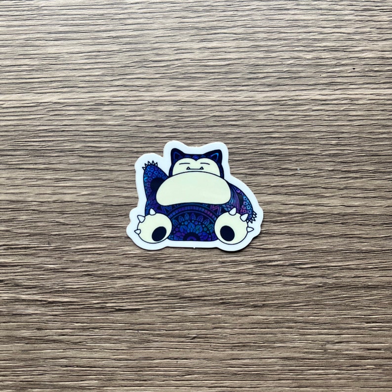 Holographic Snorlax Pokémon Mandala Sticker - Etsy