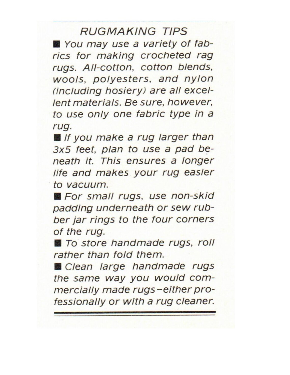 Vintage Crochet Rag Rug Pattern Scrap Fabric Rug Customizable Size PDF ...