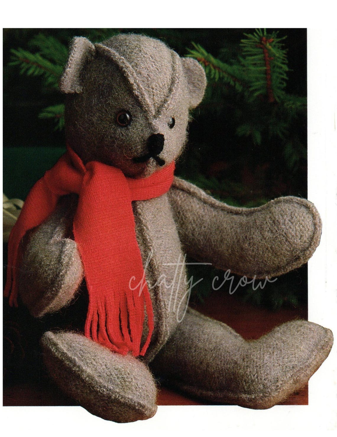 Wadmal Bear Sewing Pattern PDF Instant Download Vintage Teddy Bear Toy ...