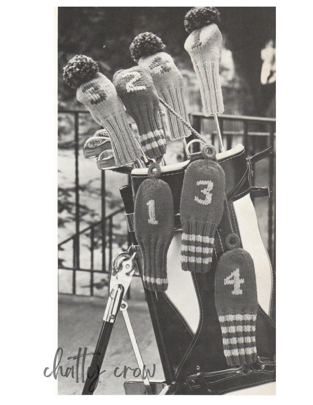 Vintage His & Hers Knit Golf Mitts Pattern PDF Instant Digital Download ...