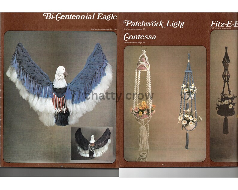 Vintage Macrame Pattern 1970s Macrame Pattern Book Bundle PDF Instant ...