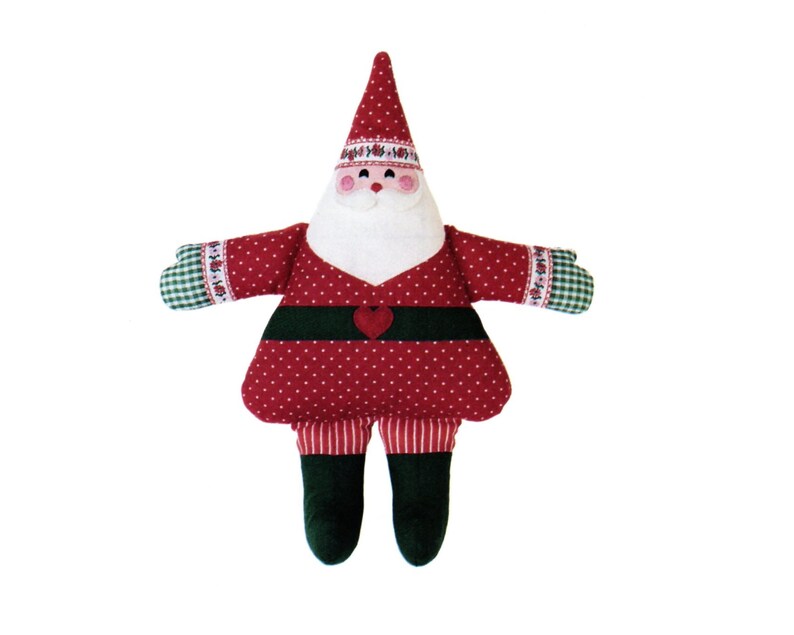 Vintage Santa Doll Pattern PDF Instant Download 16 Inch Scrap Fabric ...
