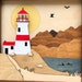 Lighthouse by the Sea 3D Wood Shadow Box Scene / Handcrafted / Laser ...