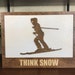 Skier think Snow Funny Wall Plaque / 3D Laser Cut - Etsy