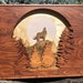 Howling Wolf 3D Wood Shadow Box Wilderness Scene / Inlaid and Laser Cut ...